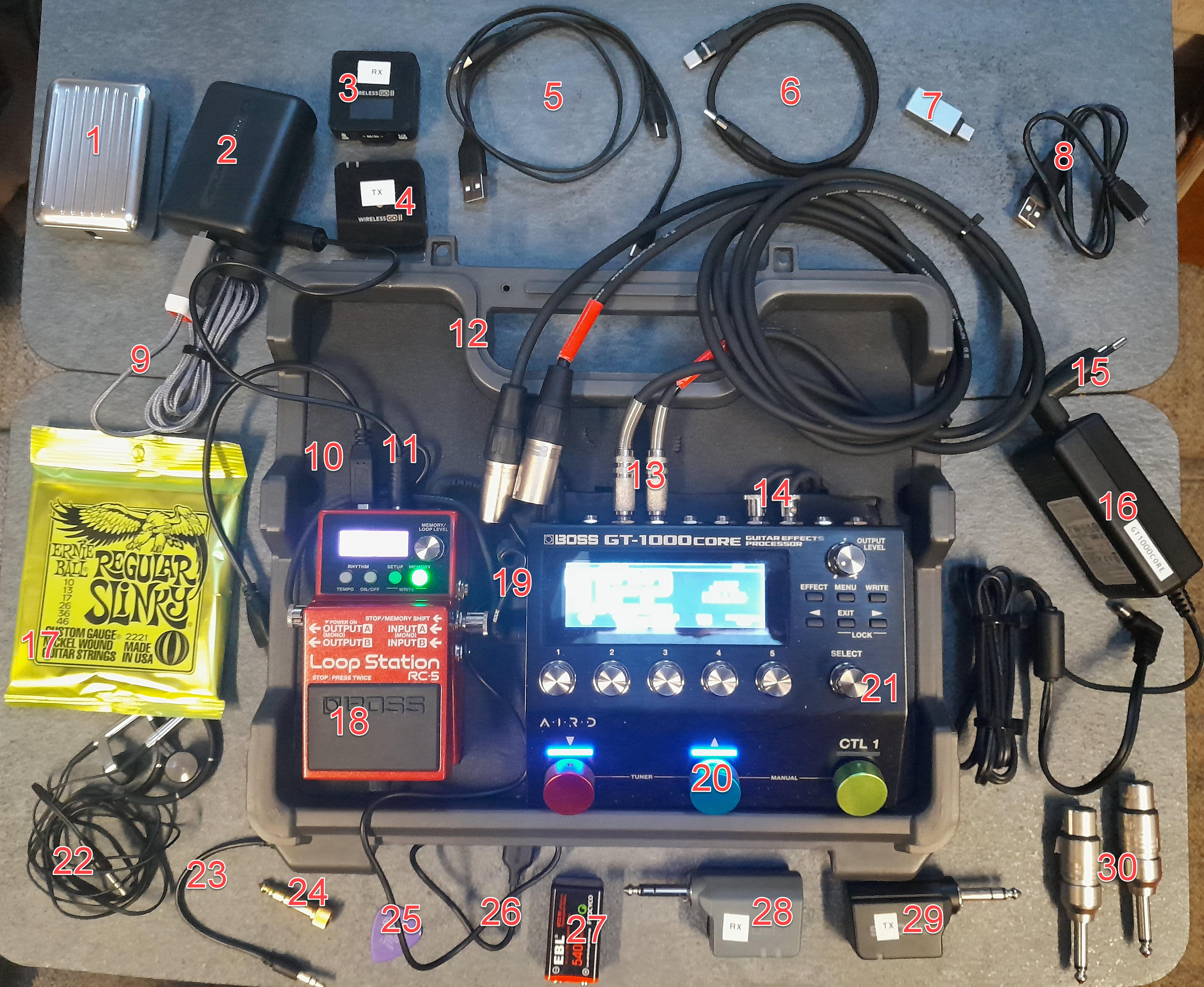 A battery powered mobile guitar rig in a BOSS BCB-30X case – appclusive